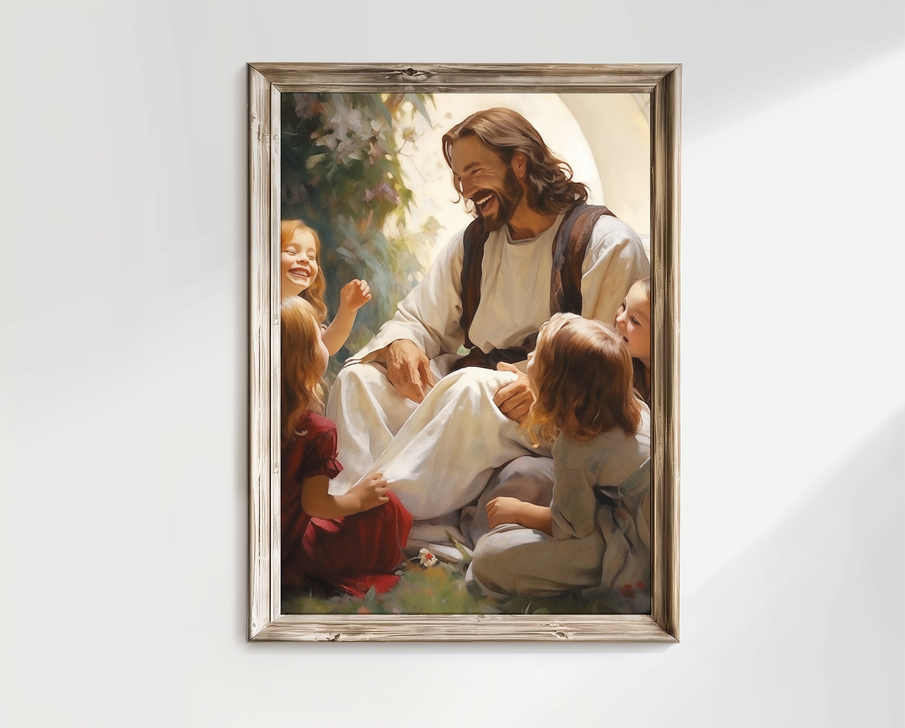 Laughing With Children Digital Download Jesus Christ Laughing Poster ...