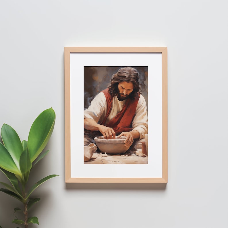 Jesus Christ the Potter Poster Digital Download Wall Art Christian Art ...
