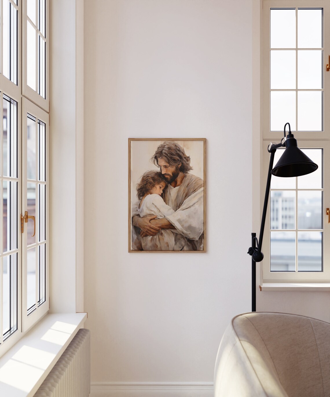 Jesus Embracing Young Boy Jesus Christ Art Digital Download Jesus ...