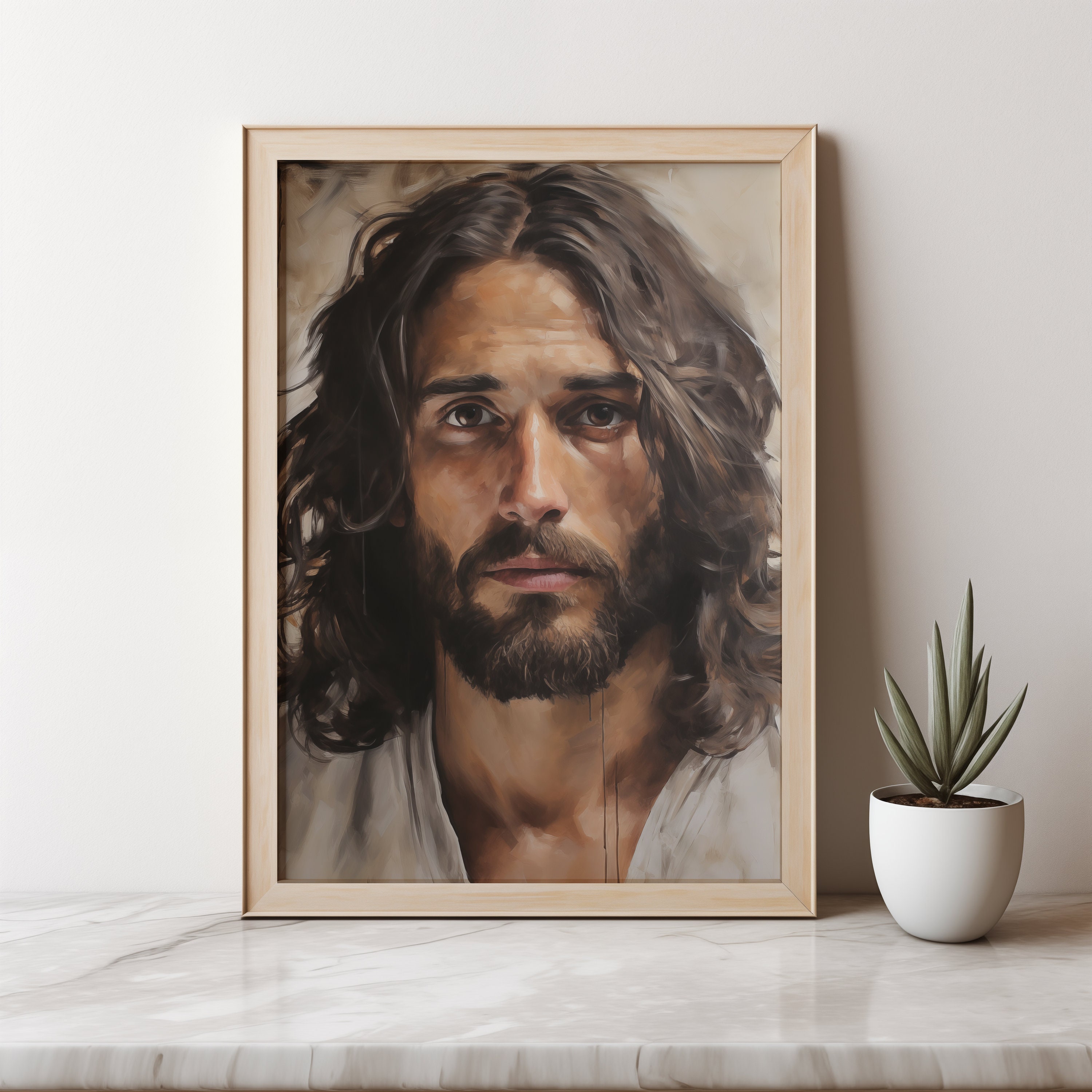 Face of Jesus Christ Digital Art Jesus Download Printable Jesus ...