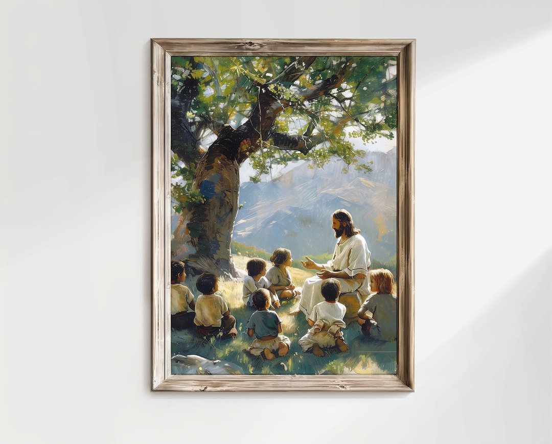Jesus Christ Teaching Children Jesus Painting Christ With Children ...