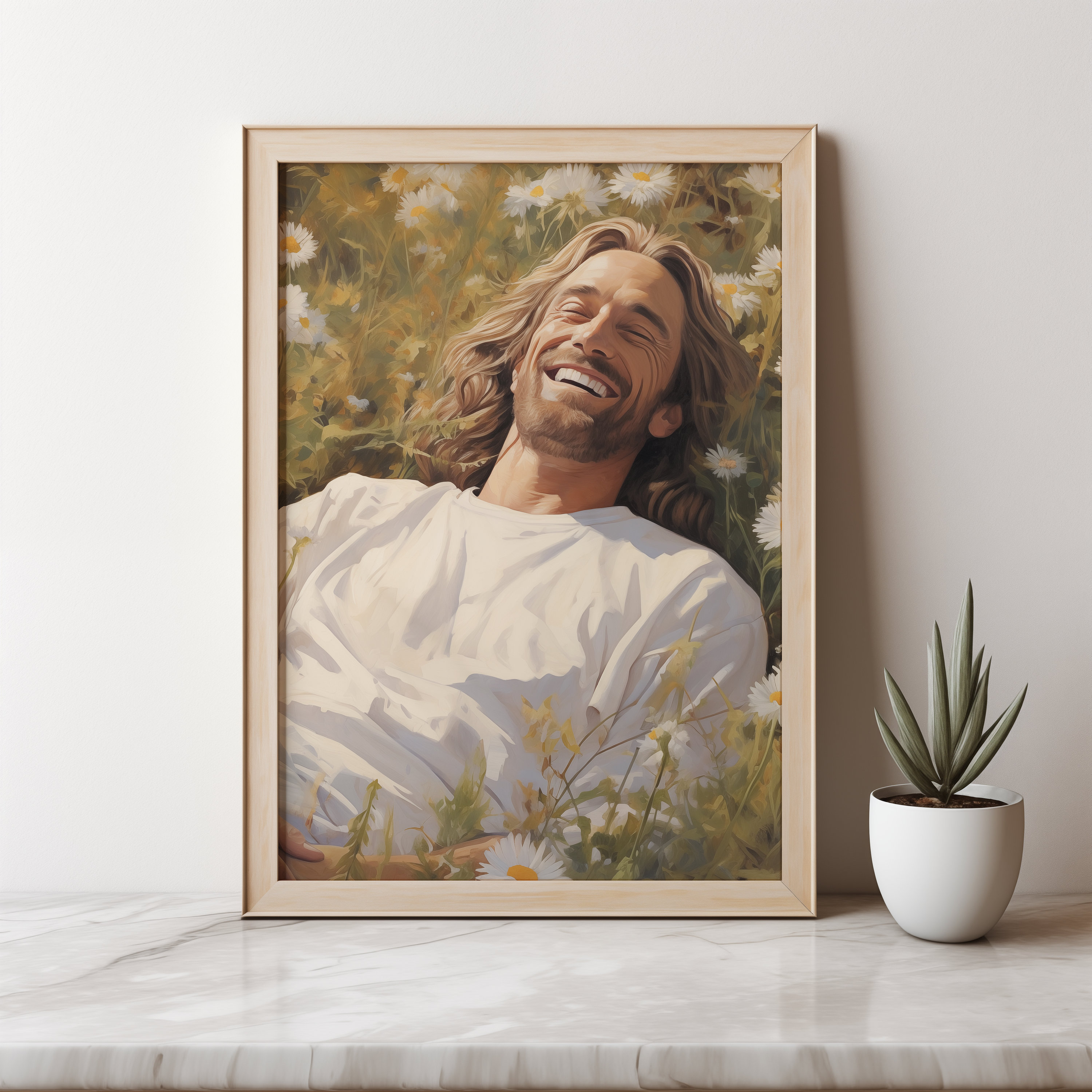 Jesus Christ Laughing Jesus Art Digital Download Jesus Painting Jesus ...