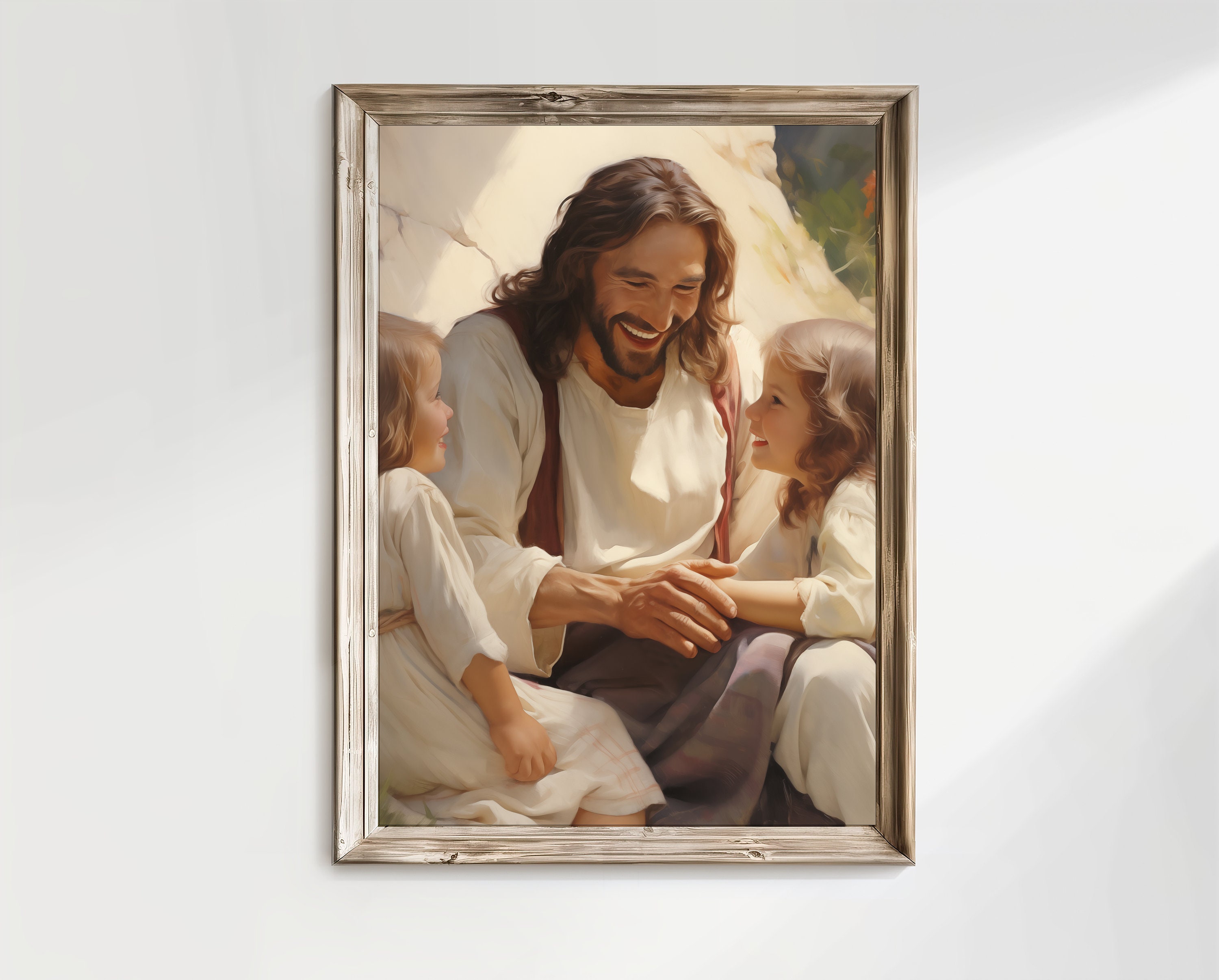 Laughing With Children Digital Download Jesus Christ Laughing Poster ...