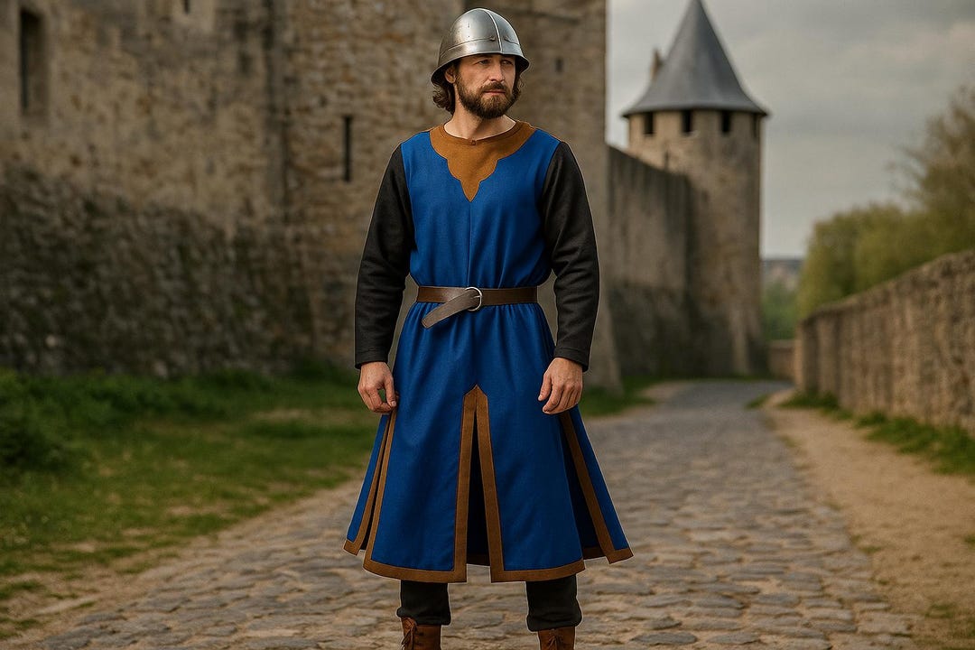 Viking Renaissance Tunic for Men's, Medieval Warrior Shirt, LARP ...