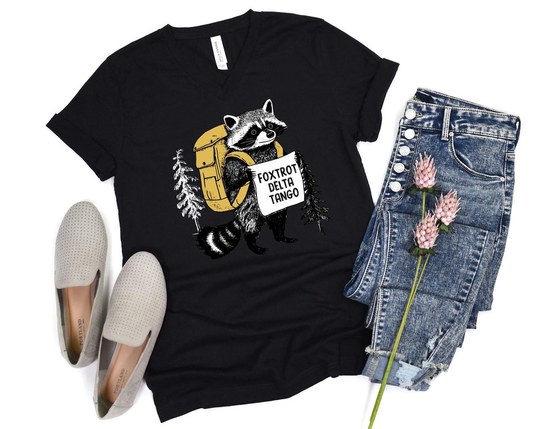 Foxtrot Delta Tango Raccoon Shirt, FDT V-neck Shirt, Political Protest ...