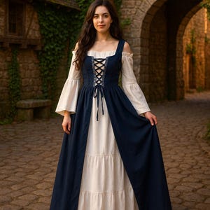Renaissance Peasant Dress, Medieval Tavern Maiden Costume, Vintage ...