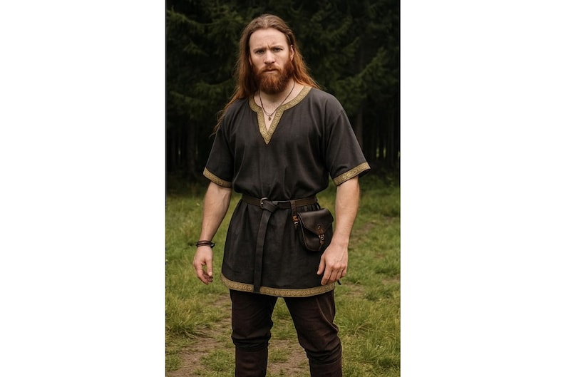 Medieval Viking Tunic for Men, Norse LARP Costume Shirt, Renaissance ...
