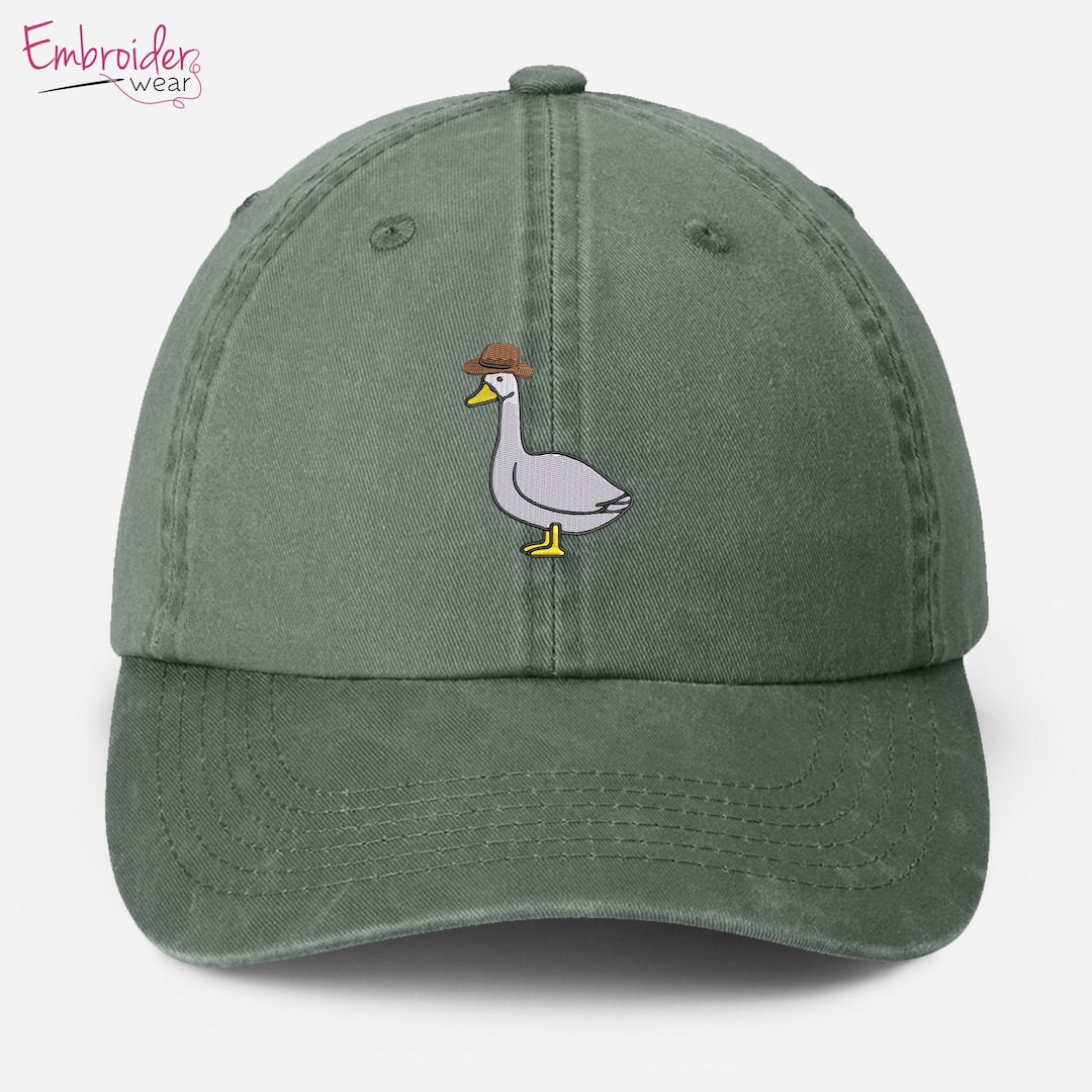 Goose Embroidered Vintage Hat, Silly Duck Summer Snapback Cap, Goose ...