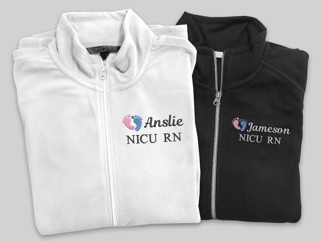 Embroidered Custom Name Nurse Jacket, Personalized Nicu Rn Nurse Jacket ...