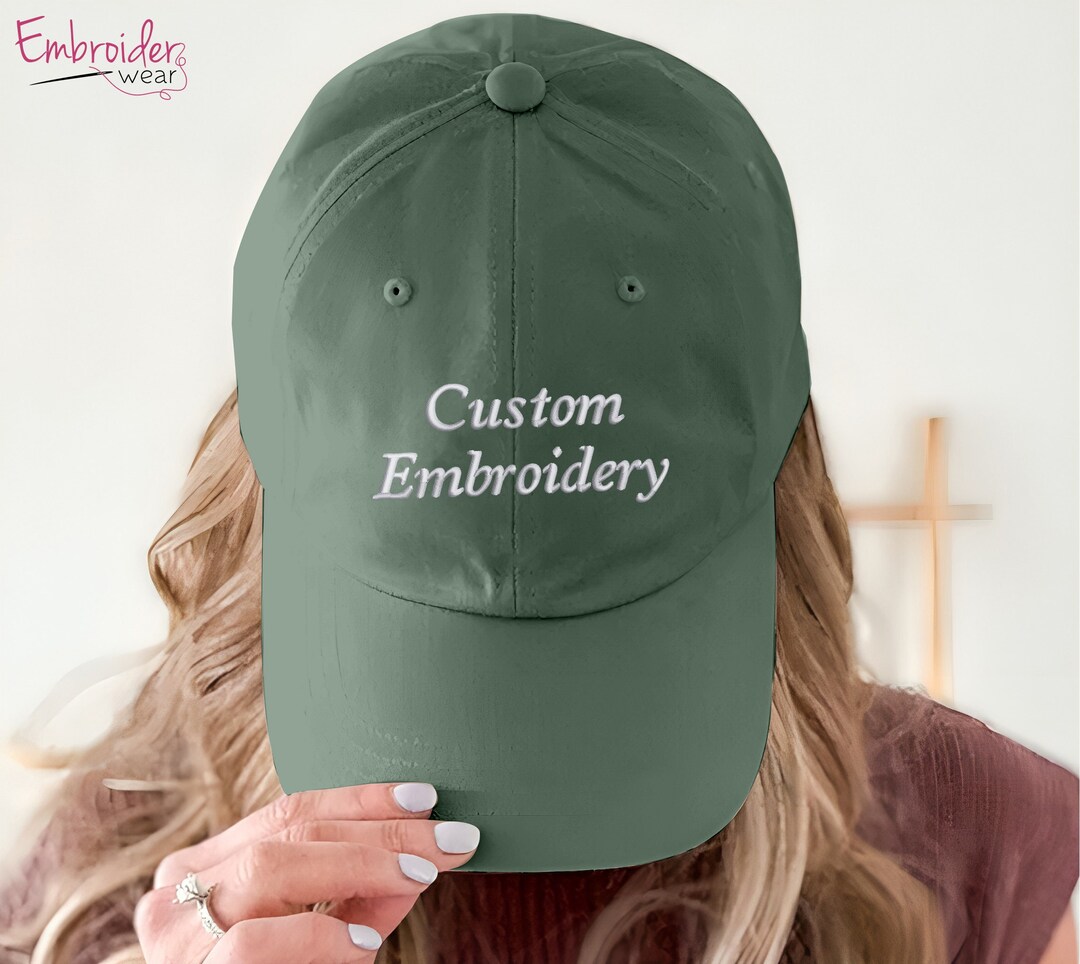 Custom Embroidery Caps, Personalized Vintage Dad Hat, Embroidery Logo ...