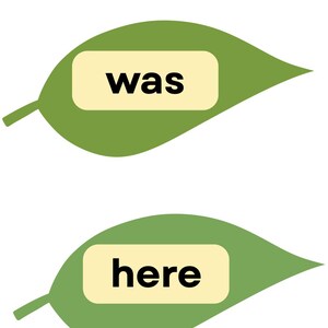 Initialit 1 Tricky Word Leaves - Etsy