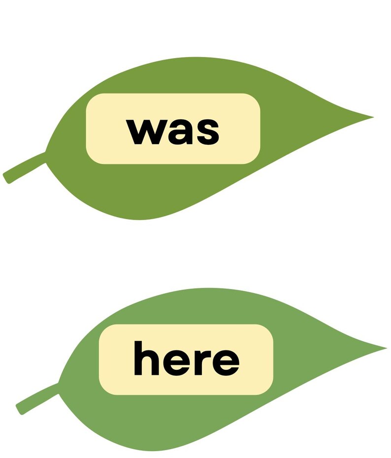 Initialit 1 Tricky Word Leaves - Etsy