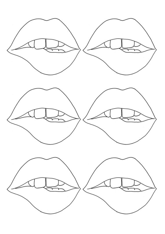 Plantilla De Labios Imprimible Amazon.com: 3 Plantillas De Delineador