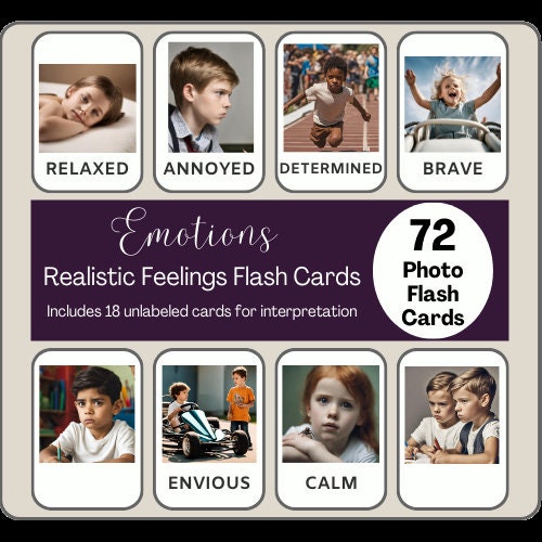 Kids Emotions Flashcards | Montessori Feelings Cards | Printable for ...
