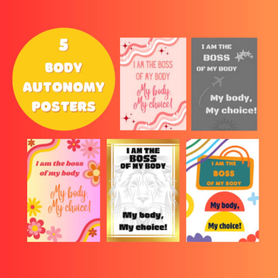 5 Kids Body Autonomy Posters | Printable Wall Art | Consent Education ...