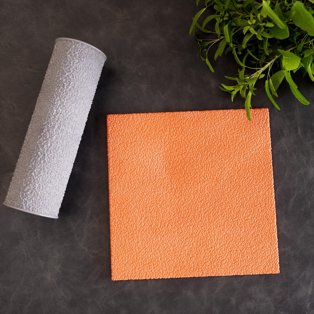 Leather Texture Roller Seamless Polymer Clay Texture Roller Embossing ...