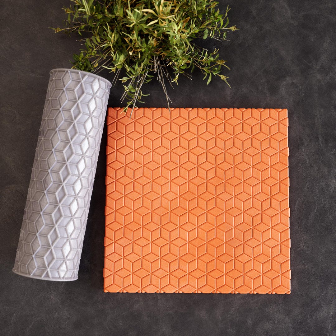 Tiles Texture Roller Seamless Polymer Clay Texture Roller Embossing ...