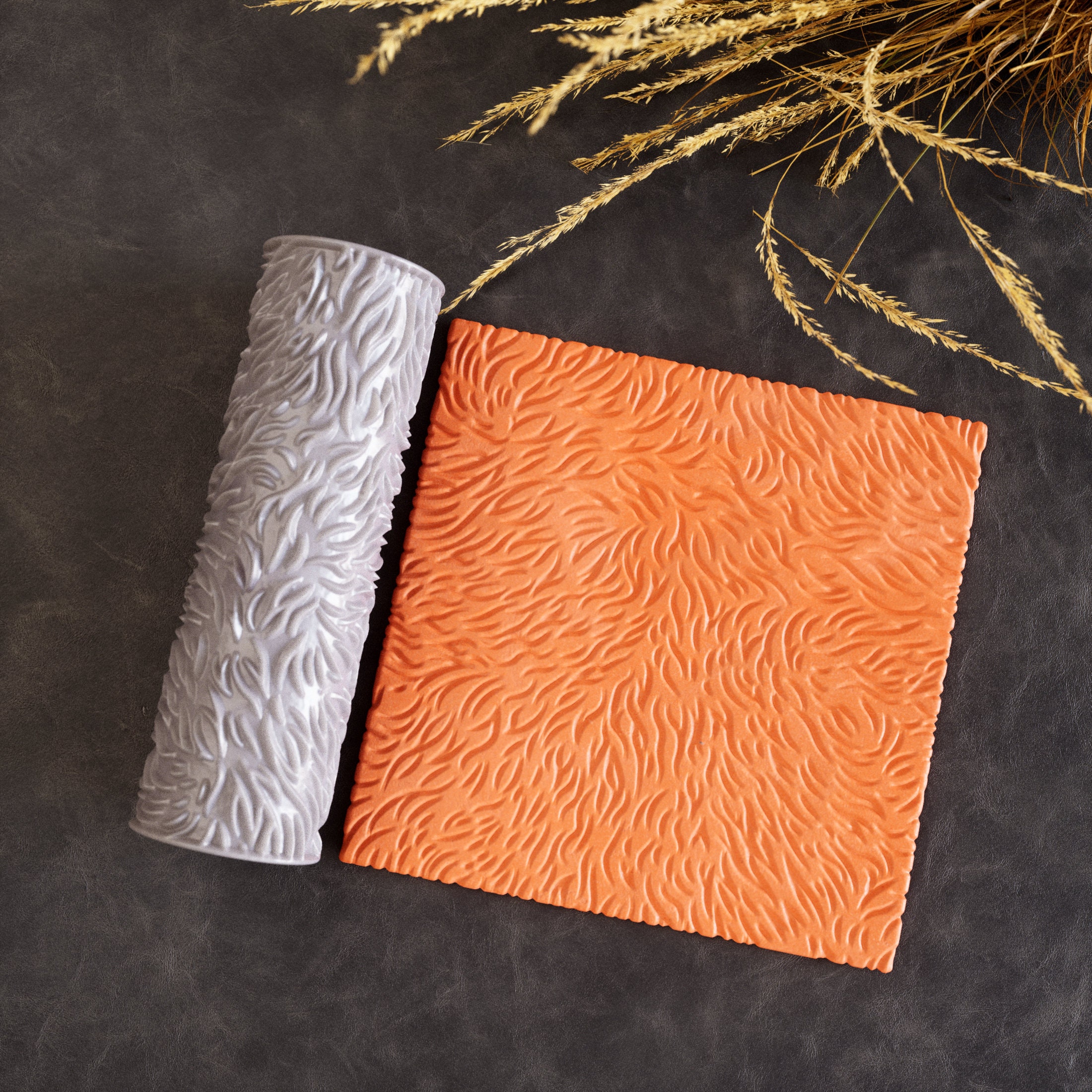 Fur Texture Roller Polymer Clay Texture Roller Embossing Roller Fur ...
