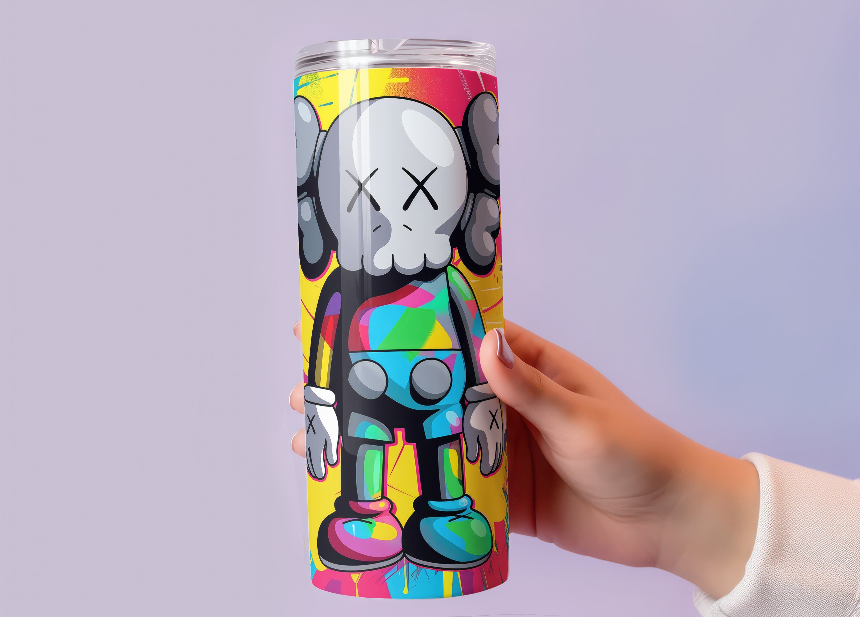 Kaws Tumbler Wrap Png, 20 Oz Sublimation Tumbler Design, 9.3 X 8.2 ...