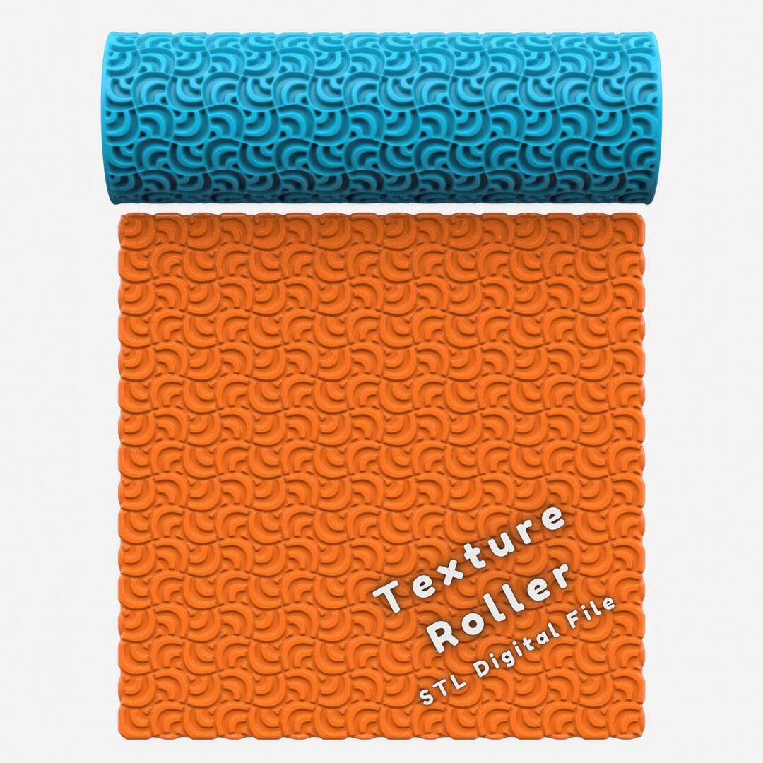 Abstract Texture Roller STL Digital File for 3D Printing Seamless ...