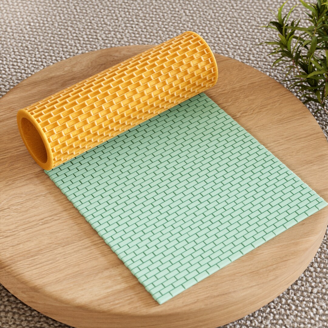 Micro Brick Texture Roller Seamless Polymer Clay Texture Roller ...