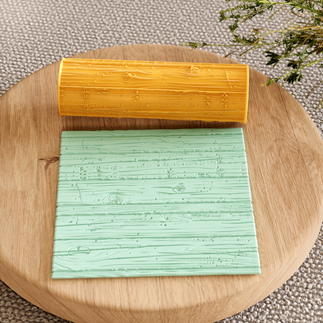 Wood Texture Roller Seamless Polymer Clay Texture Roller Embossing ...