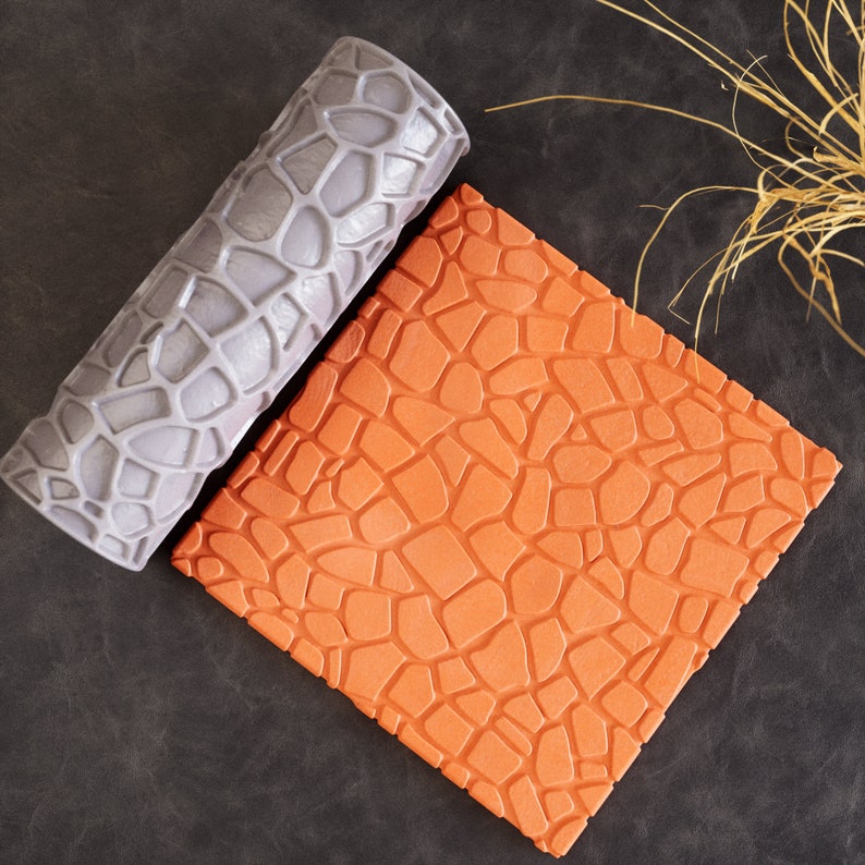 Cobblestone Texture Roller Polymer Clay Texture Roller Embossing Roller ...