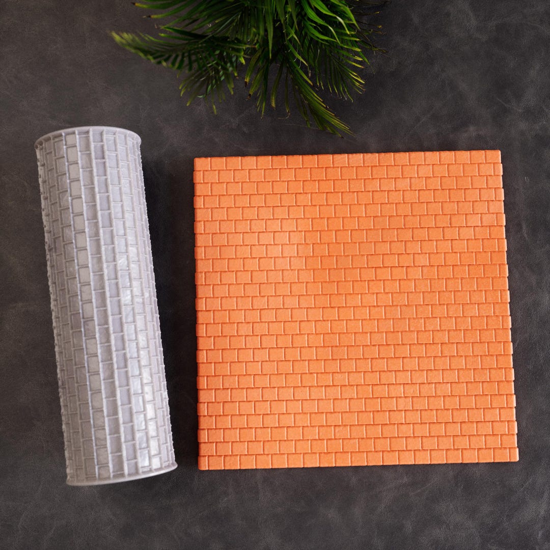 Brick Texture Roller Seamless Polymer Clay Texture Roller Embossing ...