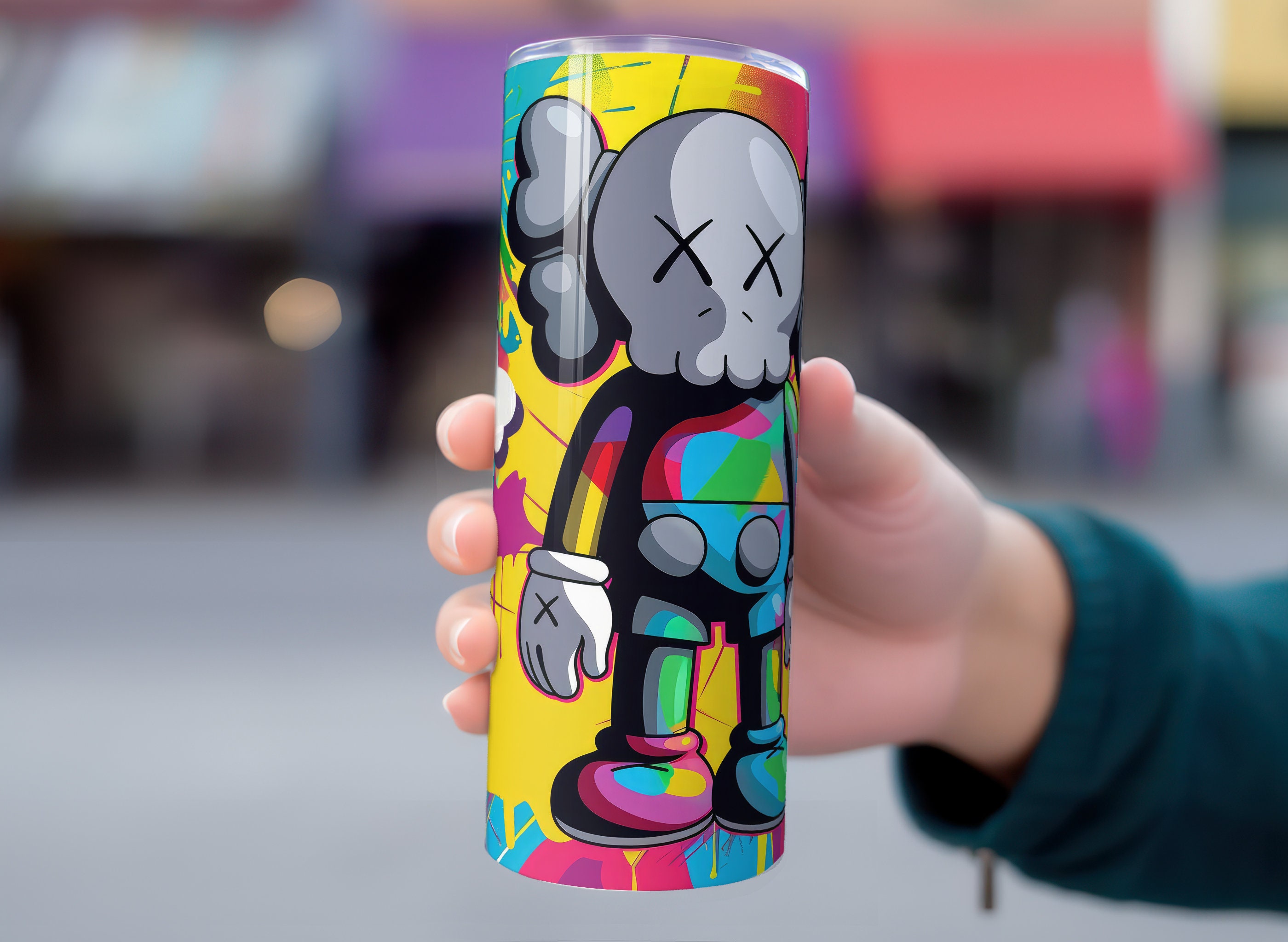 Kaws Tumbler Wrap Png, 20 Oz Sublimation Tumbler Design, 9.3 X 8.2 ...