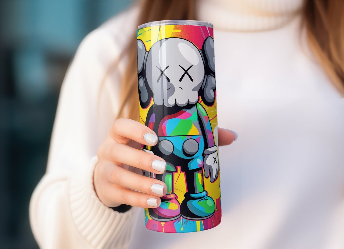 Kaws Tumbler Wrap Png, 20 Oz Sublimation Tumbler Design, 9.3 X 8.2 ...