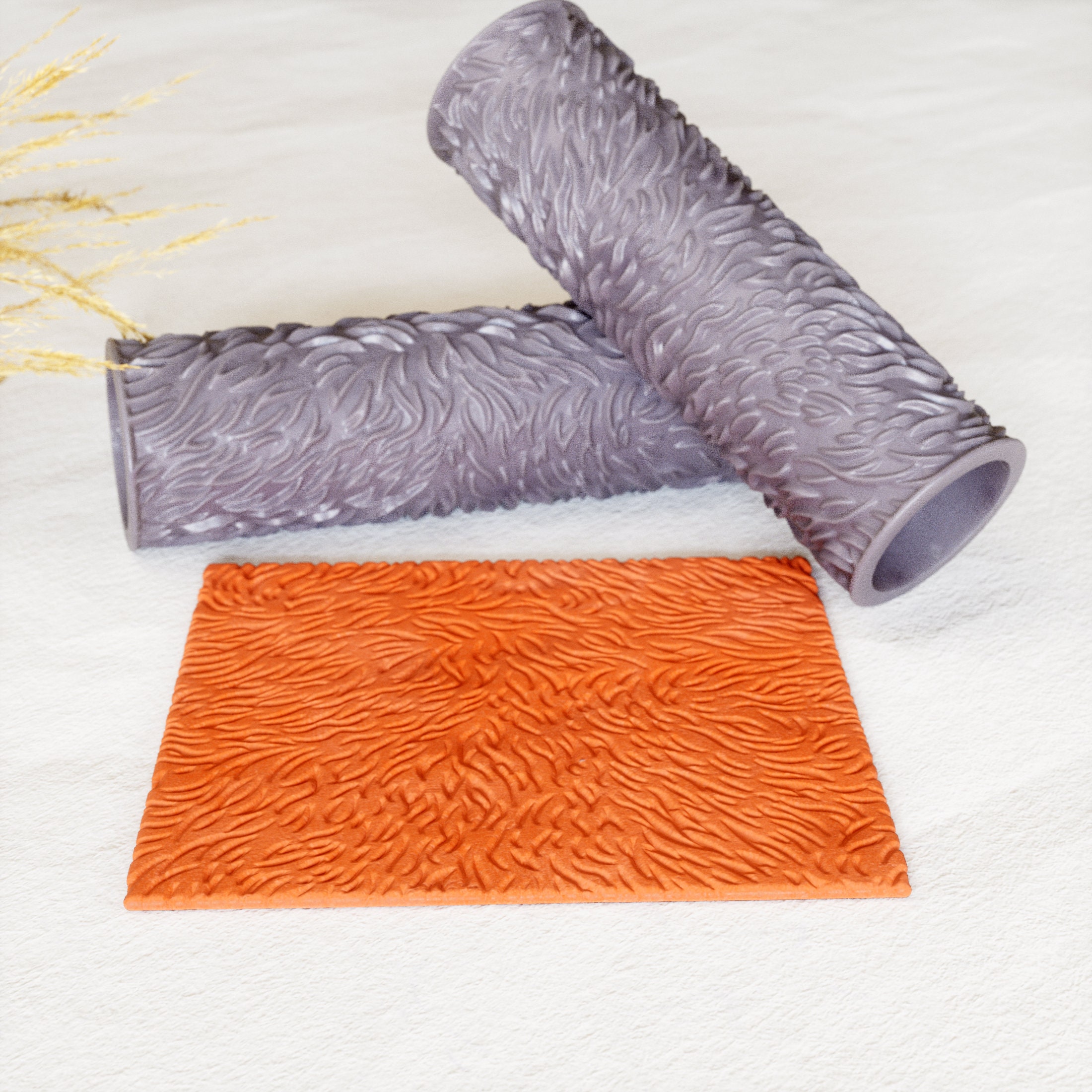 Fur Texture Roller Polymer Clay Texture Roller Embossing Roller Fur ...