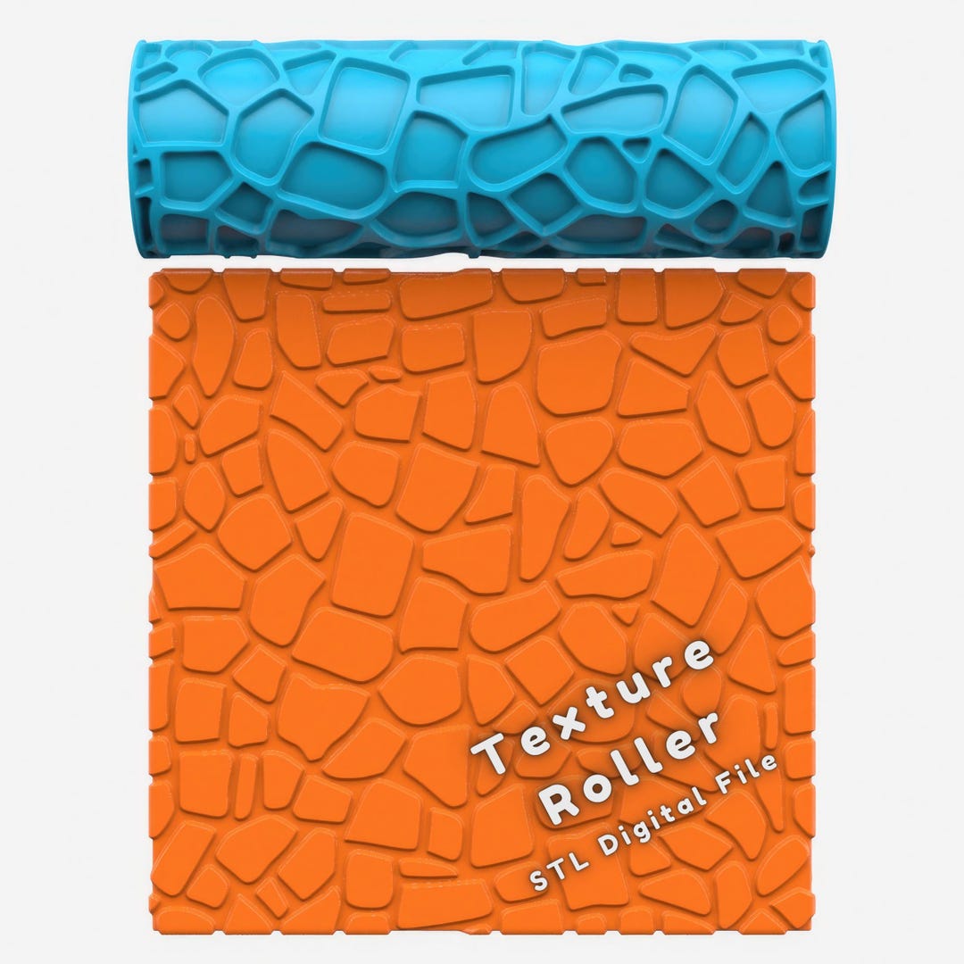 Cobblestone Texture Roller STL Digital File for 3D Printing Seamless ...