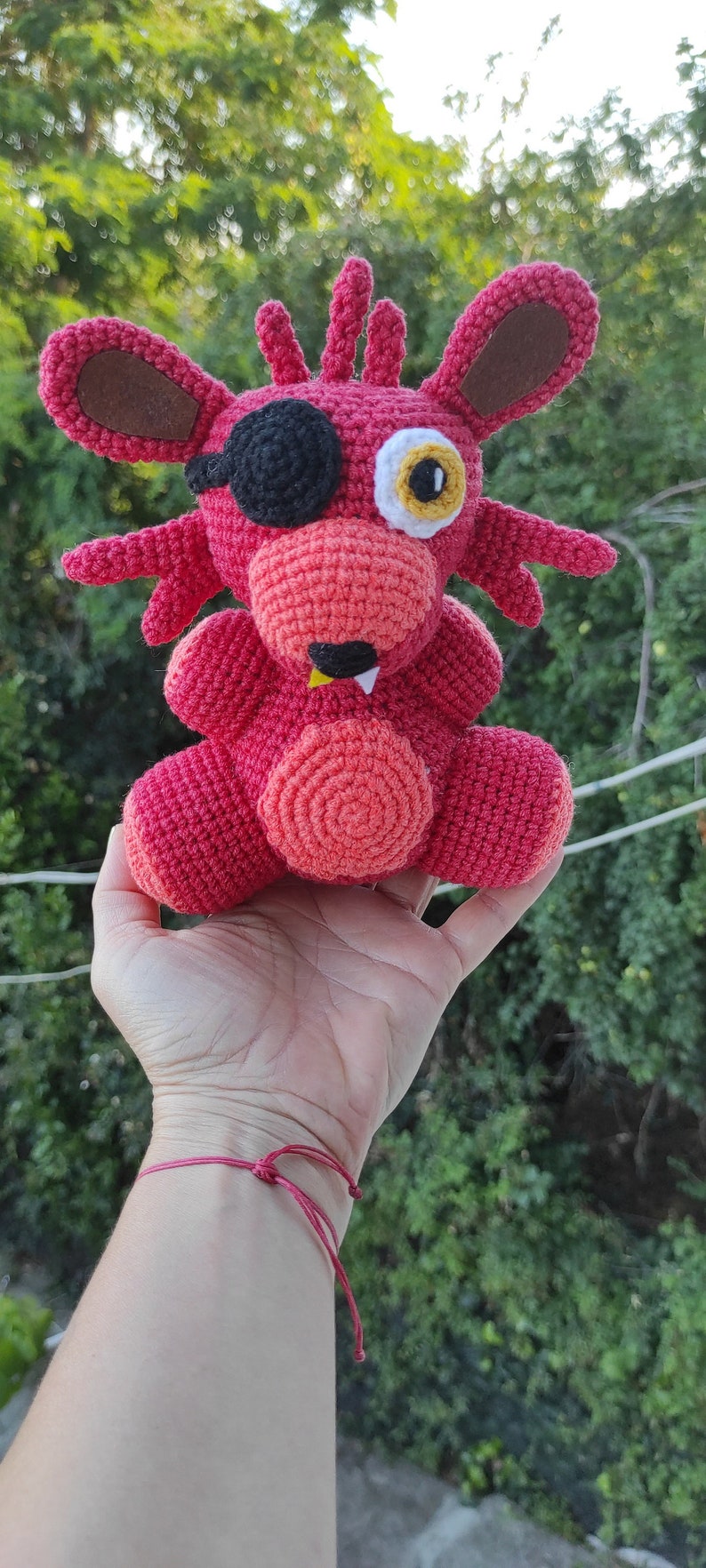 FNAF Foxy Doll, Foxy Plushie, Handmade Foxy Plush, FNAF Crochet Foxy ...