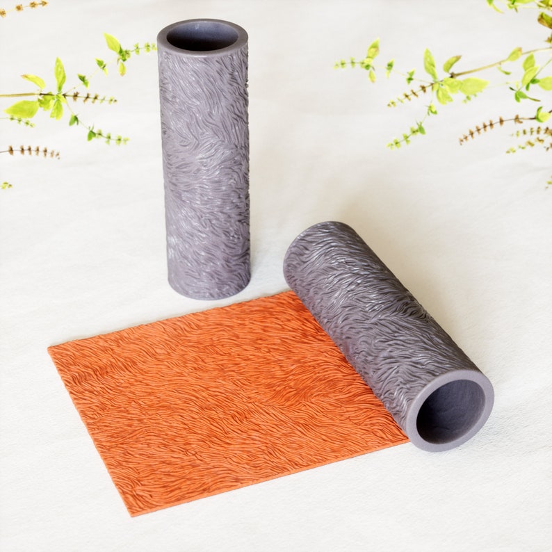 Fur Texture Roller Polymer Clay Texture Roller Embossing Roller Fur ...