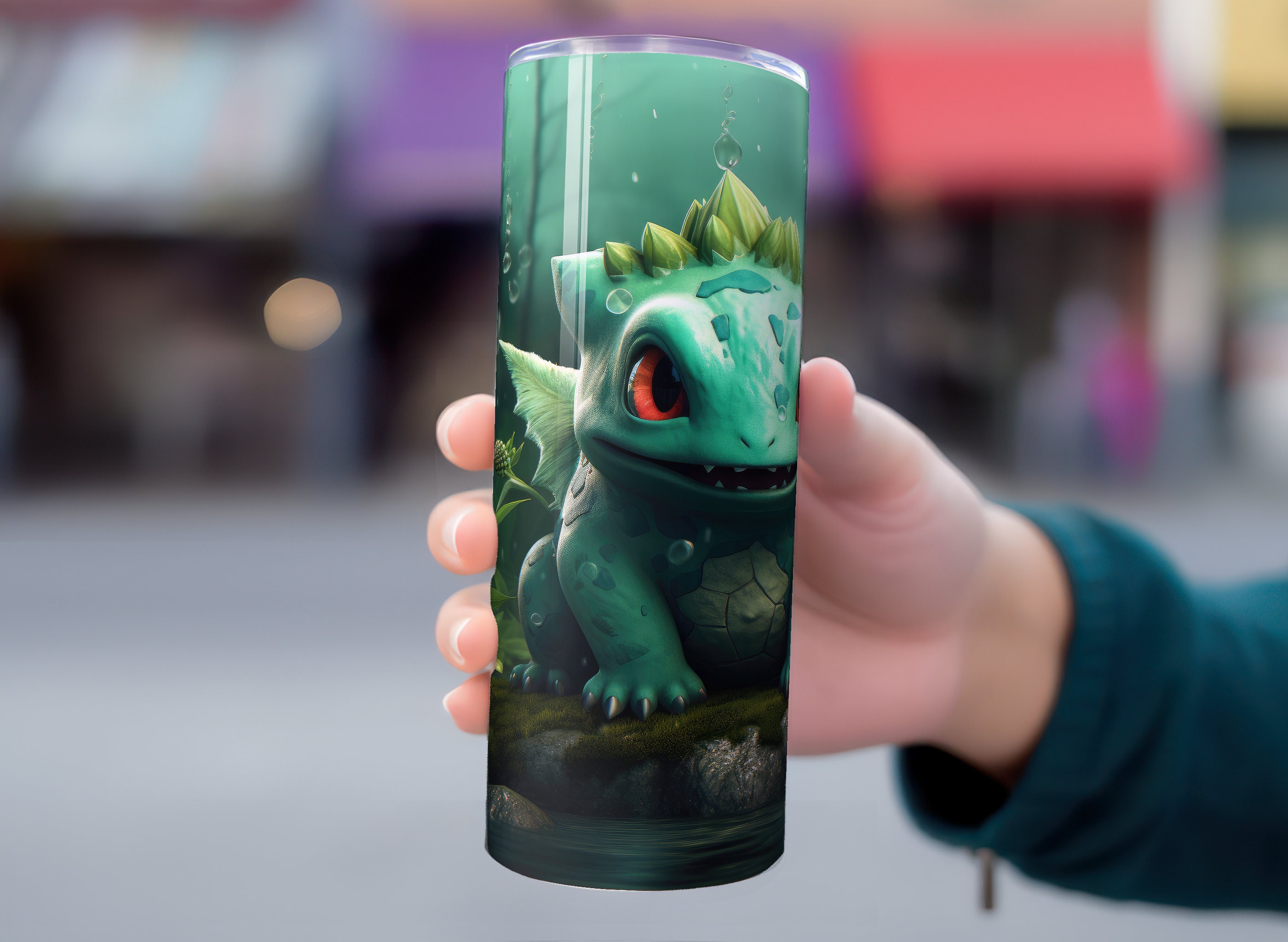 Bulbasaur Tumbler 20 Oz Sublimation Tumbler Design, 9.3 X 8.2 Straight ...