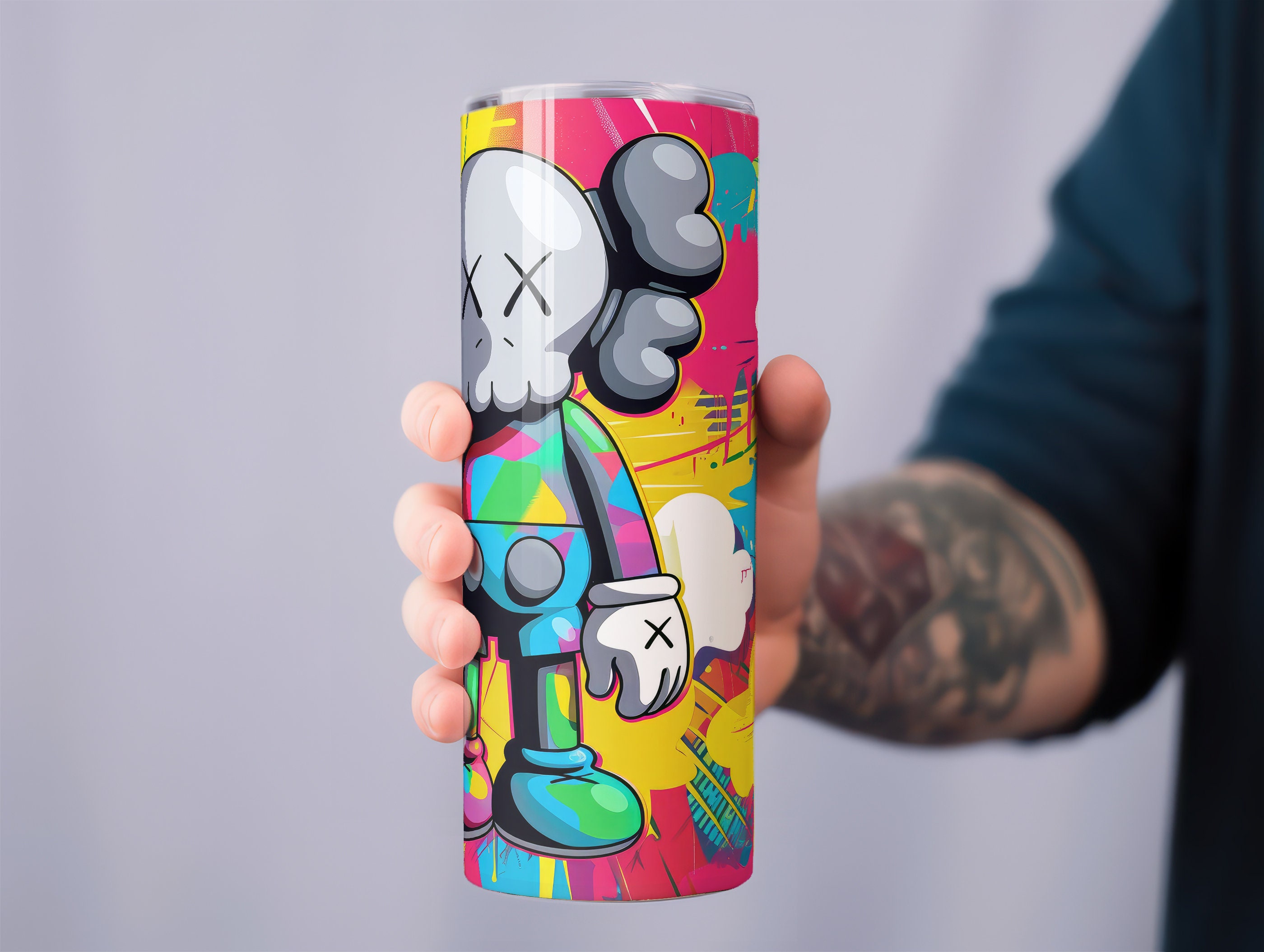 Kaws Tumbler Wrap Png, 20 Oz Sublimation Tumbler Design, 9.3 X 8.2 ...