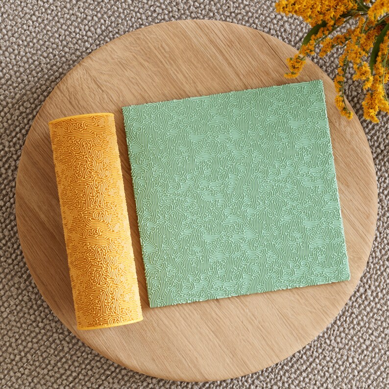 Maze Texture Roller Seamless Polymer Clay Texture Roller Embossing ...
