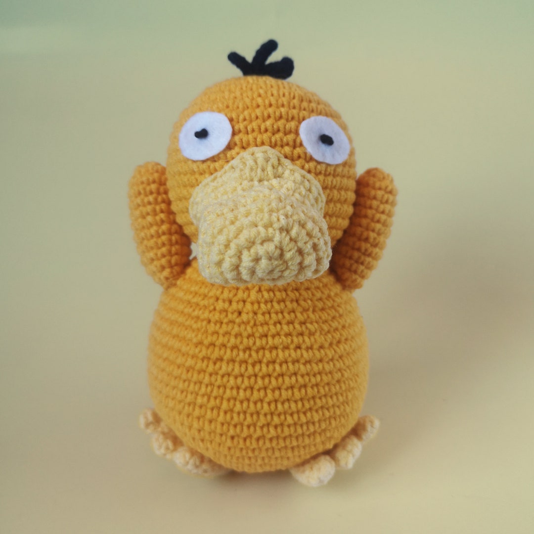 Psyduck Plushie Handmade Gift, Psyduck Handmade Crochet Pokemon Gift ...