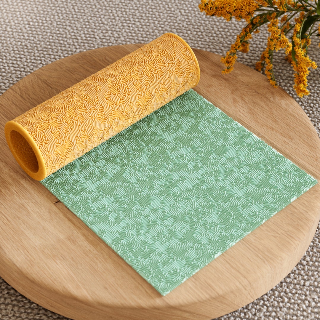 Maze Texture Roller Seamless Polymer Clay Texture Roller Embossing ...