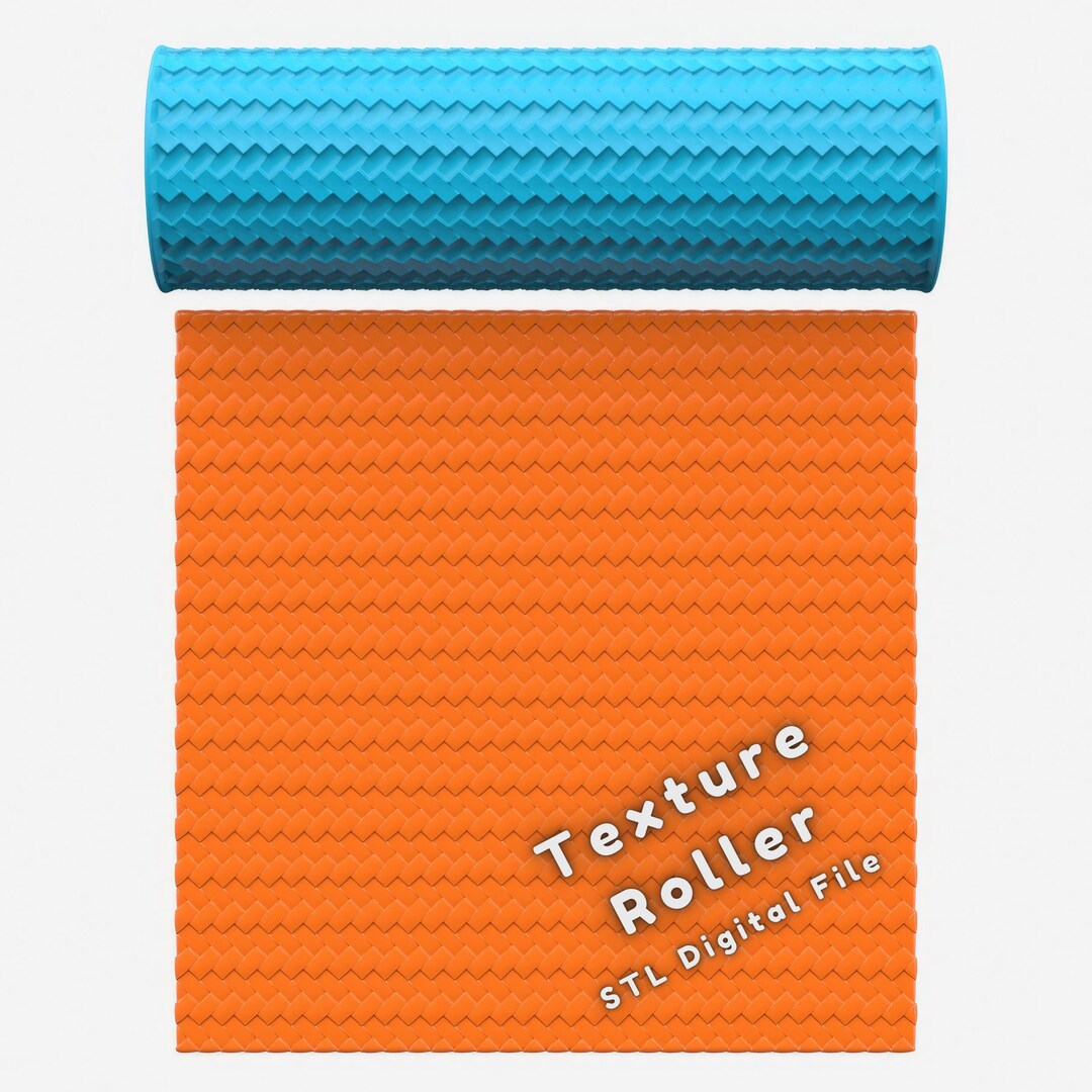 Braided Texture Roller STL Digital File for 3D Printing Seamless ...