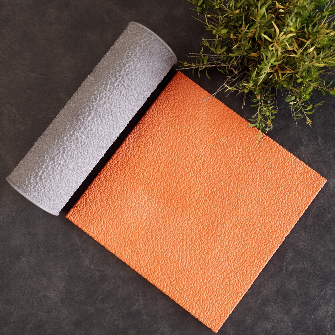 Leather Texture Roller Seamless Polymer Clay Texture Roller Embossing ...