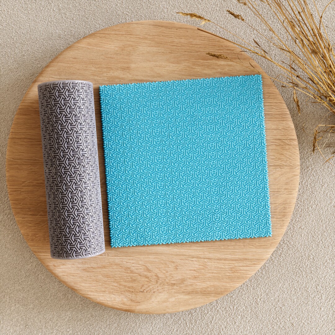 Geometric Texture Roller Seamless Polymer Clay Texture Roller Embossing ...