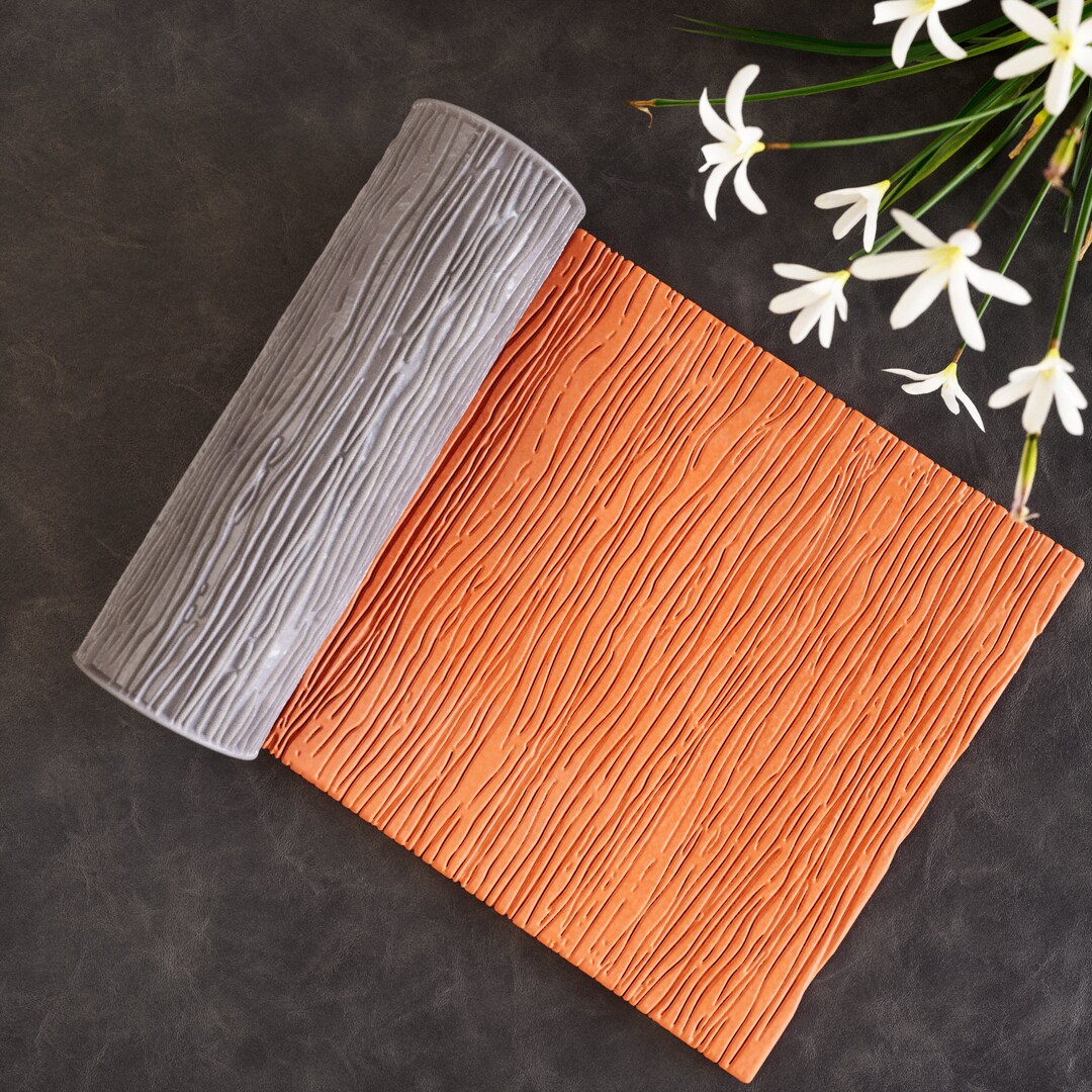 Wood Texture Roller Polymer Clay Texture Roller Embossing Roller Wood ...