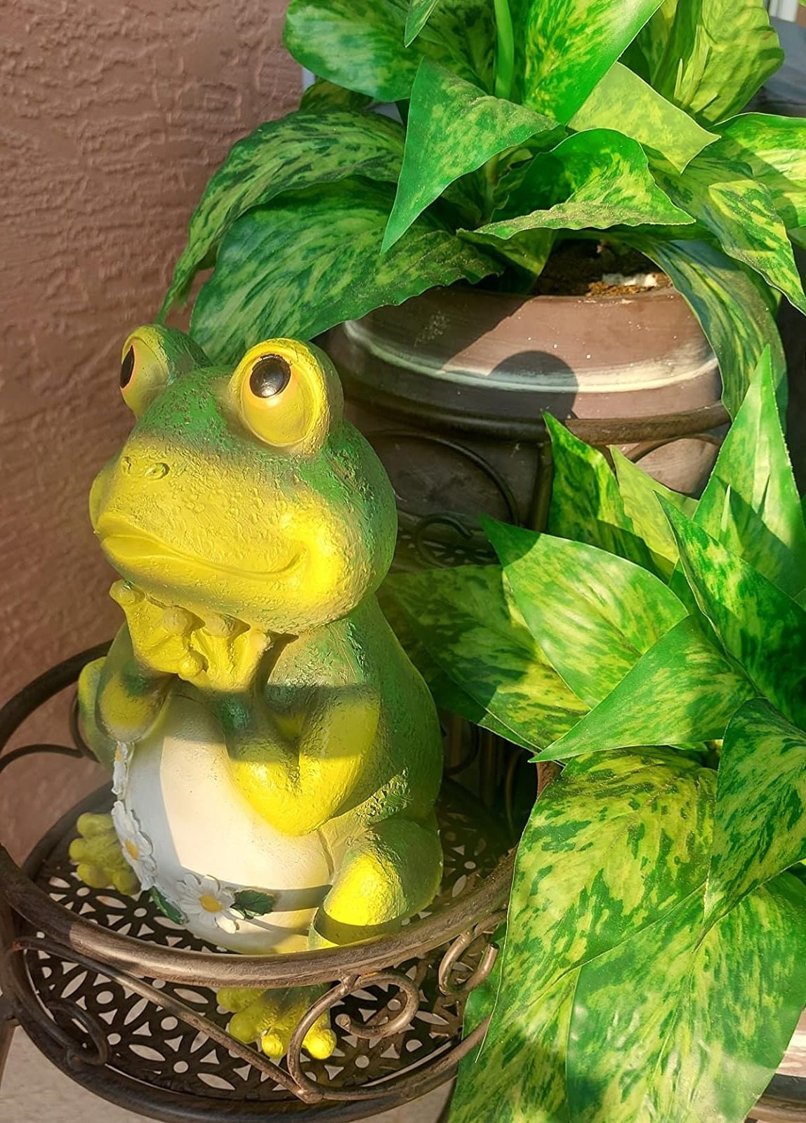 Cute Frog Decor Outdoor Statue Fairy Garden Decor Figurine Frogs ...