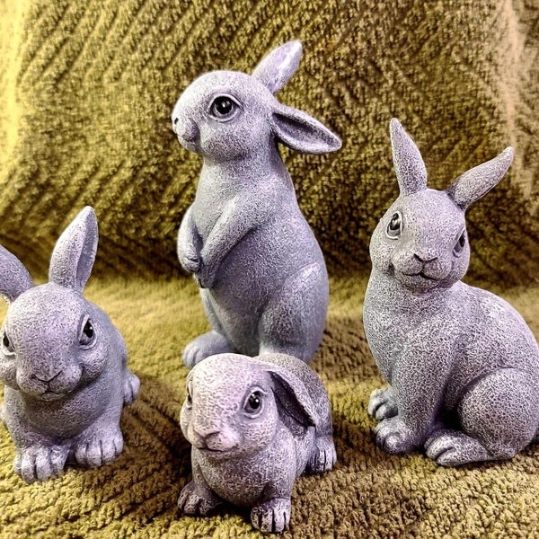 Rabbit Garden Statue - Etsy