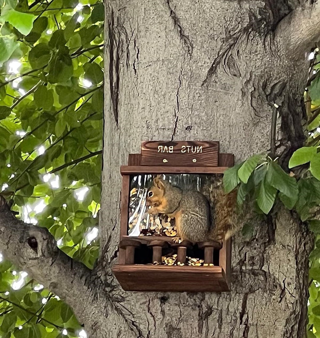 Durable Wooden Chipmunk House Box for Corn or Peanuts Large Squirrel ...