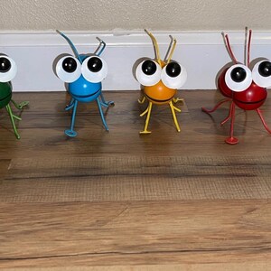 Set of 4 Colorful Ant Figurines Ant Decor Metal Garden Hanging Wall Art ...