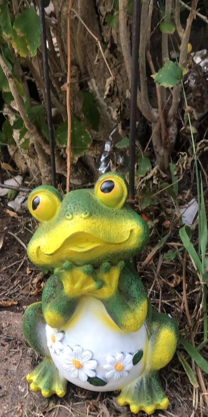 Cute Frog Decor Outdoor Statue Fairy Garden Decor Figurine Frogs ...