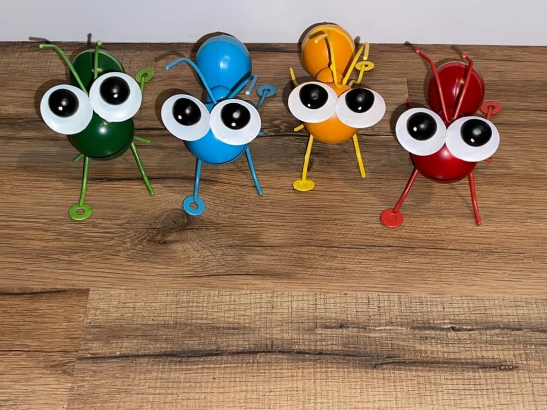 Set of 4 Colorful Ant Figurines Ant Decor Metal Garden Hanging Wall Art ...