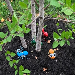 Set of 4 Colorful Ant Figurines Ant Decor Metal Garden Hanging Wall Art ...